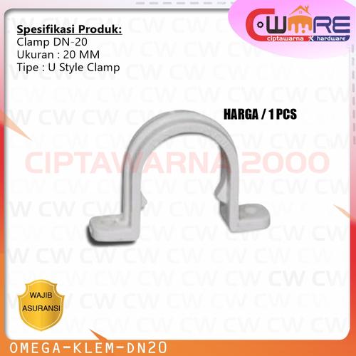 Jual Klem Omega Dn20 Lesso Tipe U Style Clamp Conduit Penjepit Pipa ...
