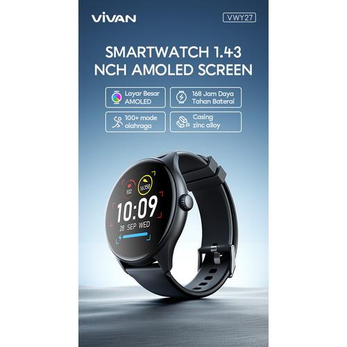 Jual Vivan VWY27 Smartwatch Amoled Screen 1.43 INCH | Waterproof IP67 ...