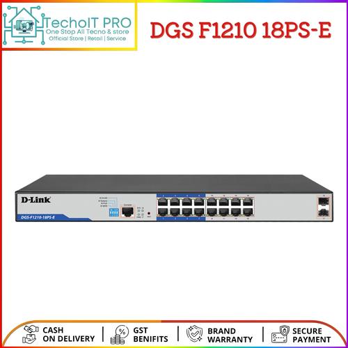 Jual D-Link DGS-F1210-18PS-E 18 Port Gigabit Smart Switch SFP PoE ...