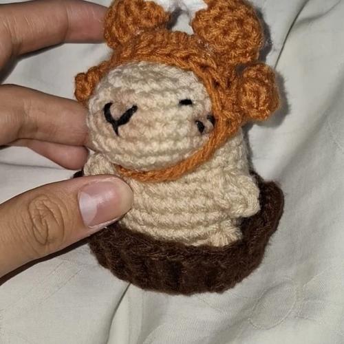 Jual Capybara Fried Chicken Amigurumi || Capybara crochet keychain ...