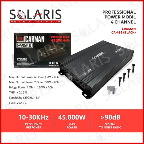 Jual POWER MOBIL 4 Channel Amplifier 25000 Watts CARMAN CA-480 - CA-481 ...