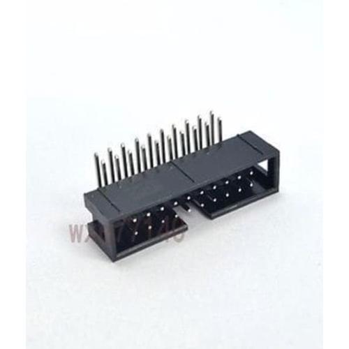 Jual Socket L tekuk IDC 2x10 pin Box header connector 20p 2.54mm Soket ...