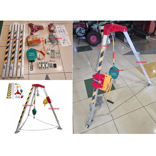 Jual aluminum safety vertical rescue tripod high angle fall protection ...