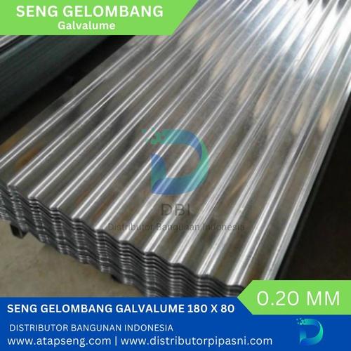Jual Seng Gelombang Galvanis Bjls SNI 180 x 80 cm 0.2 mm (palet) Ready ...
