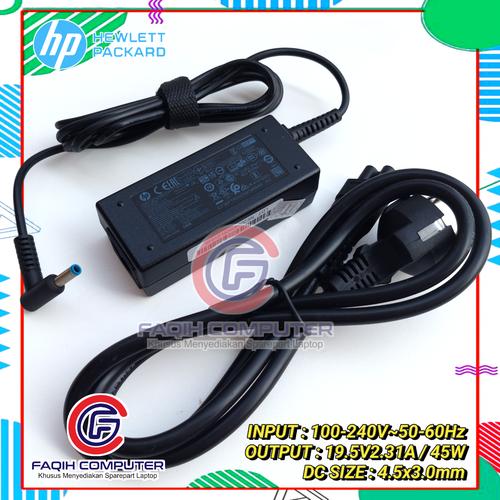 Jual Adaptor Charger Casan Laptop HP 19.5V 2.31A 45W Blue Pin ORIGINAL - Jakarta Barat - faqih ...