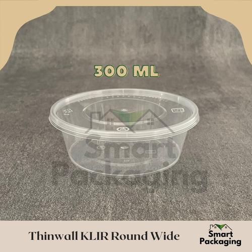Jual [ISI 25 PCS] Thinwall KLIR Round Wide 300ml / Mangkok Plastik Datar / Mangkuk Makan Bulat ...