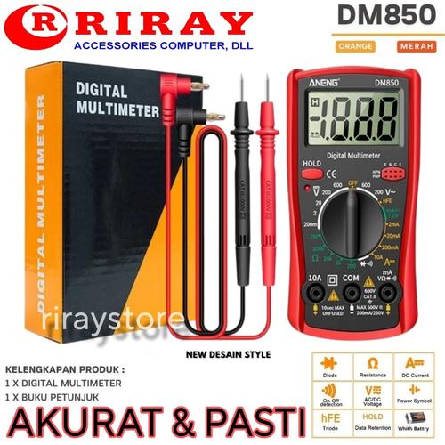 Jual Digital Multimeter Multitester ANENG DM850 Buzzer DM-850 Alat ...