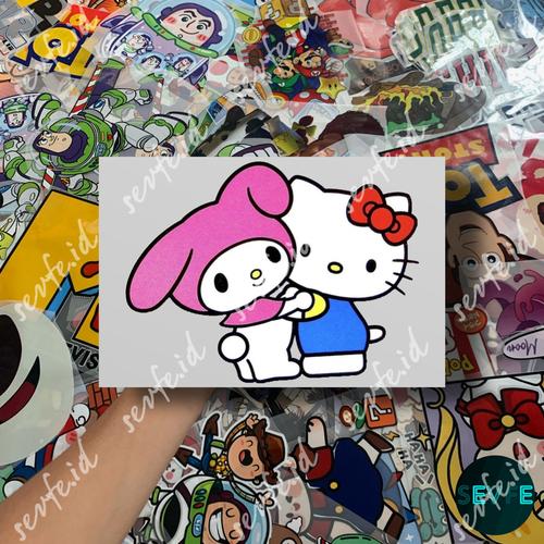 Jual Stiker DTF Sablon Setrika Sablon Stiker HELLO KITTY B ±30 & ±10 cm ...