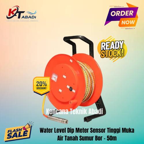 Jual Water Level Dip Meter Sensor Tinggi Muka Air Tanah Sumur Bor - 50m ...