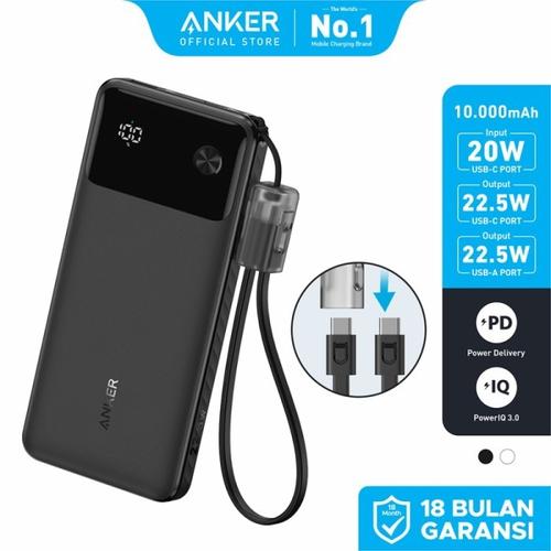 Jual Anker Powerbank 10000mAh LED Display 22.5W PD 2 Port USB A/C ...