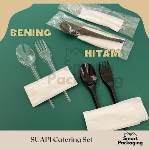 Jual [ISI 50 PCS] SUAPI Catering Set Plastik / Sendok Garpu Tissue ...
