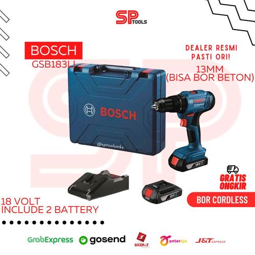 Jual MESIN BOR CORDLESS CAS BATERAI BATTERY 18V 13MM IMPACT BETON KAYU ...