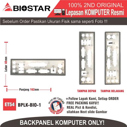 Jual ET55 BPLK-BIO-1 BACK PANEL MOTHERBOARD PC KOMPUTER BIOSTAR 8656V ...