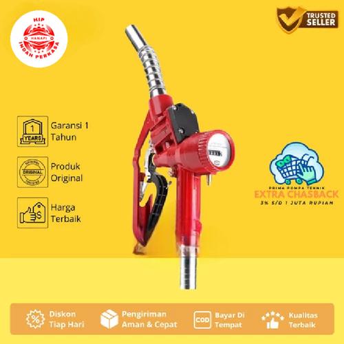 Jual Nozzle flow meter solar 4 digit nozzle white flowmeter solar gun ...