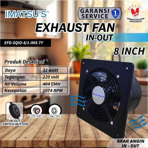 Jual Exhaust Fan Besi In Out 8 Inch Wall Air Duct Booster Fan 8" Kipas ...