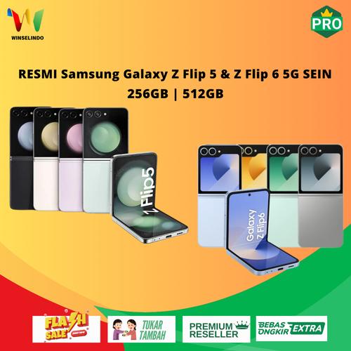 Promo RESMI Samsung Galaxy Z Flip 5 6 5G 256GB 512GB Mint Graphite ...