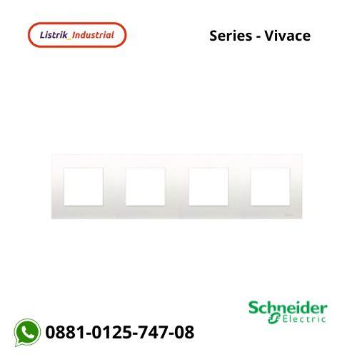 Jual SCHNEIDER FRAME 4G VIVACE KB_41 WE FACE PLATE 4 GANG PUTIH ...