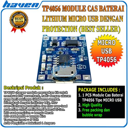 Promo TP4056 Type C To Lithium Battery Charging Module Output 5V 1A ...