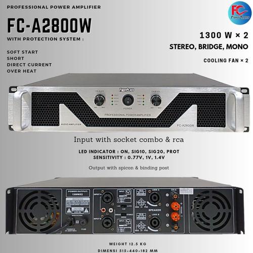 Jual Power Amplifier FirstClass W 2800 | Power FCA W2800 AUDIO ...