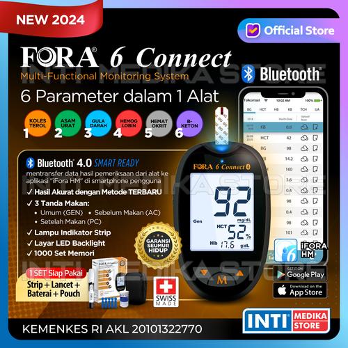Promo FORA 6 - Alat Cek 6in1 Gula Darah + Kolesterol + Asam Urat + B ...