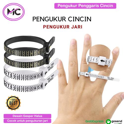 Jual Alat Pengukur jari Cincin Pita Penggaris Coil Jari US Lembut ...
