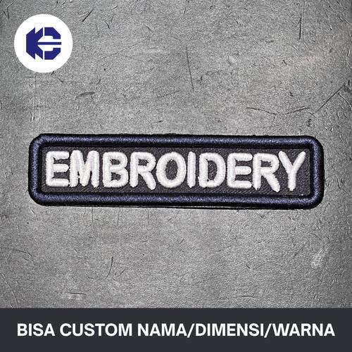 Jual Bordir 3D Timbul Patch Badge Emblem Custom Nama Dimensi Warna ...