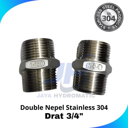 Jual Double Nepel Stainless 303 drat 3/4" x 3/4" - Jakarta Barat - JAYA ...