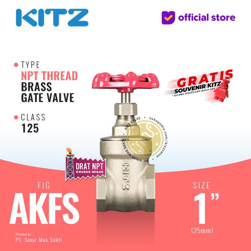 Jual NPT Gate Valve Brass KITZ Fig. 125 AKFS , 1" - 25A - 25mm , Screw - Jakarta Pusat - KITZ ...