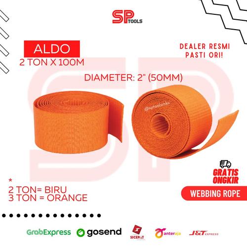 Jual WEBBING ROPE / TALI WEBBING SLING / WEBING / 2 TON 2" 2 INCH x 100 ...