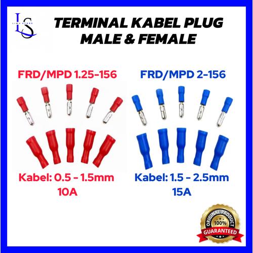 Jual Bullet Wire Connector Male + Female Terminal Kabel Plug Wire Crimp ...