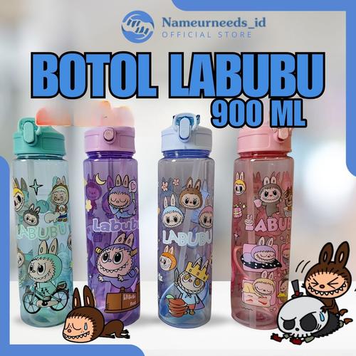 Promo Botol Minum Anak Karakter Labubu 900 ML Free Sedotan ...