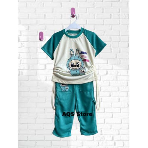 Jual LABUBU ANAK MURAH Baju Setelan Labubu tali serut Anak Perempuan ...