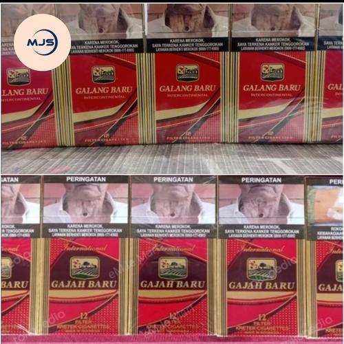 Jual Rokok Gajah Baru Dan Galang Baru Filter 12 Batang 1 Slof 10 ...