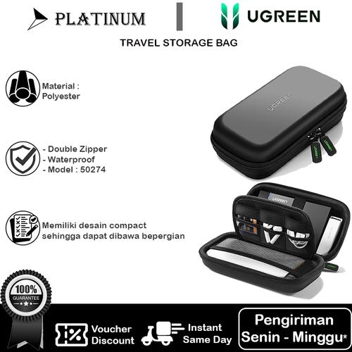 Jual UGREEN Box Tempat Kabel HD Charger Earphone Case Storage Pouch Bag ...