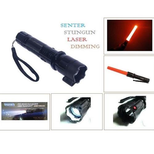 Jual Stun Gun Flashlight + Laser/ Senter Setrum/ Self Defence Terjamin ...