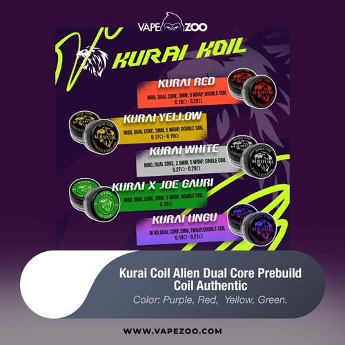 Jual Kurai Coil Alien Dual Core - Prebuild Coil Authentic - Kurai Red ...