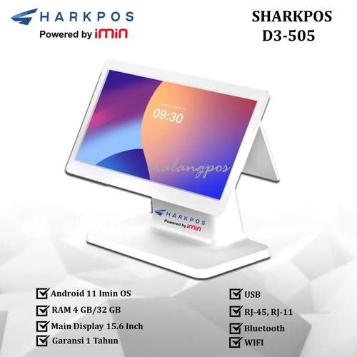 Promo Mesin Kasir POS Android Desktop Sharkpos D3-505 x iMin Dual Display All In One Pos ...