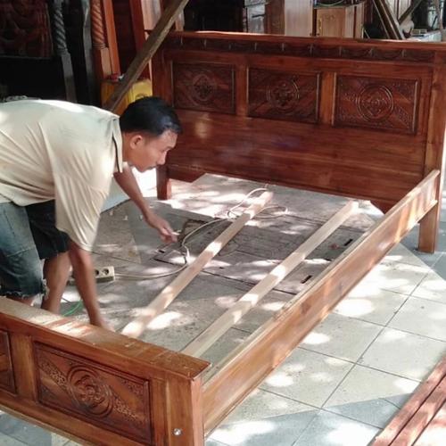 Jual dipan kayu jati ukuran 2 meter / dipan kayu / dipan minimalis ...