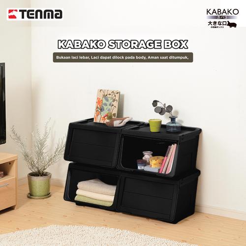 Jual TENMA Kabako M Black Laci Kotak Penyimpanan Container Box Oranizer ...