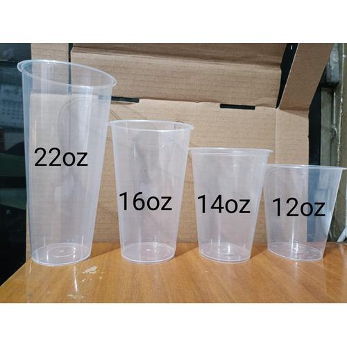 Jual Gelas Injection 12oz 14oz 16oz 22oz Thinwall Datar Bening Cup ...