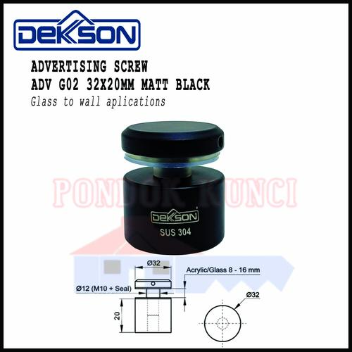 Jual Baut Pin Kaca Padat Dekkson Black G02 Diameter 32mm Advertising ...