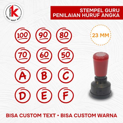 Jual Stempel Guru Penilaian NILAI Huruf Angka Teacher Stamp Rewards ...
