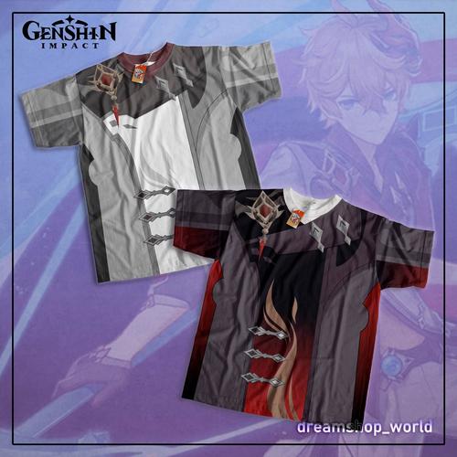 Jual Kaos Fullprint Anime Game Genshin Impact Tartaglia Childe ...