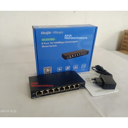 Jual Ruijie ES108D Switch 8port 10/100Mbps Metal Case Ruijie Reyee ES108D - Kota Surabaya - AHA ...