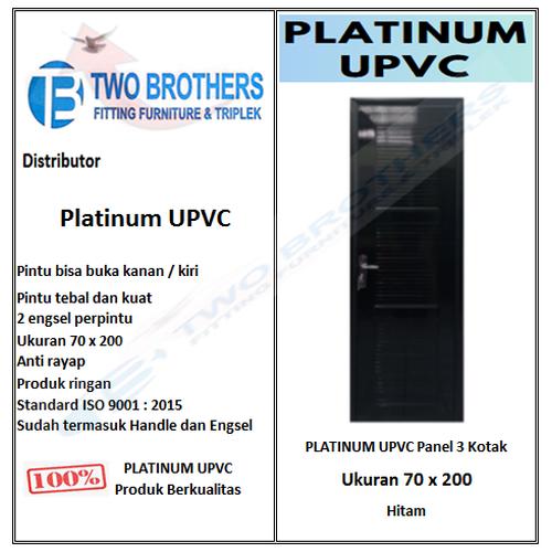 Jual Pintu UPVC PLATINUM Panel 3 Kotak Warna Hitam - 70 x 200 - Jakarta ...