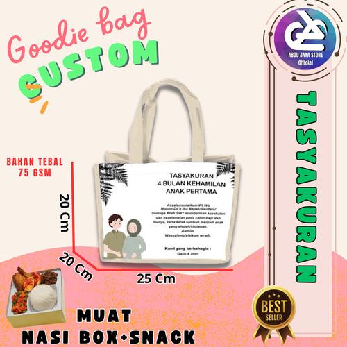 Jual Tas Souvenir Tas Goodie bag Custom Gambar Tulisan Acara Tasyakuran ...