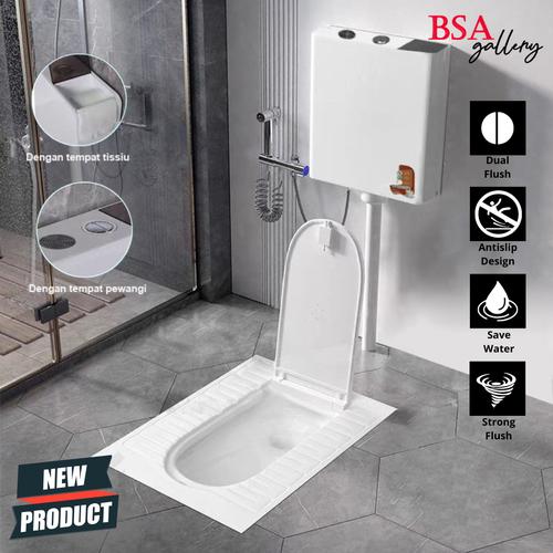 Jual KLOSET JONGKOK OTOMATIS FLUSH MR.TAO DENGAN PENUTUP KLOSET + WATERTANK - TANGKI+T. TISU ...