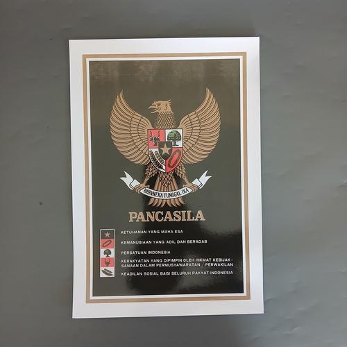 Jual Foto Pancasila A4 - Poster Pancasila - Poster 5 Sila Pancasila ...