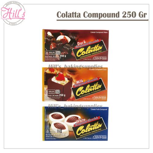 Jual COLATTA 250 GR CHOCOLATE COMPOUND DARK MILK WHITE / COLATA CHOCO ...
