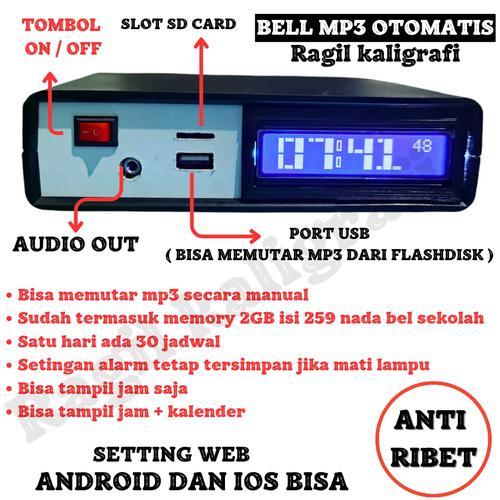 Jual Bel sekolah otomatis bel sekolah mp3 bel sekolah otomatis seting android iphone ios - Kab ...